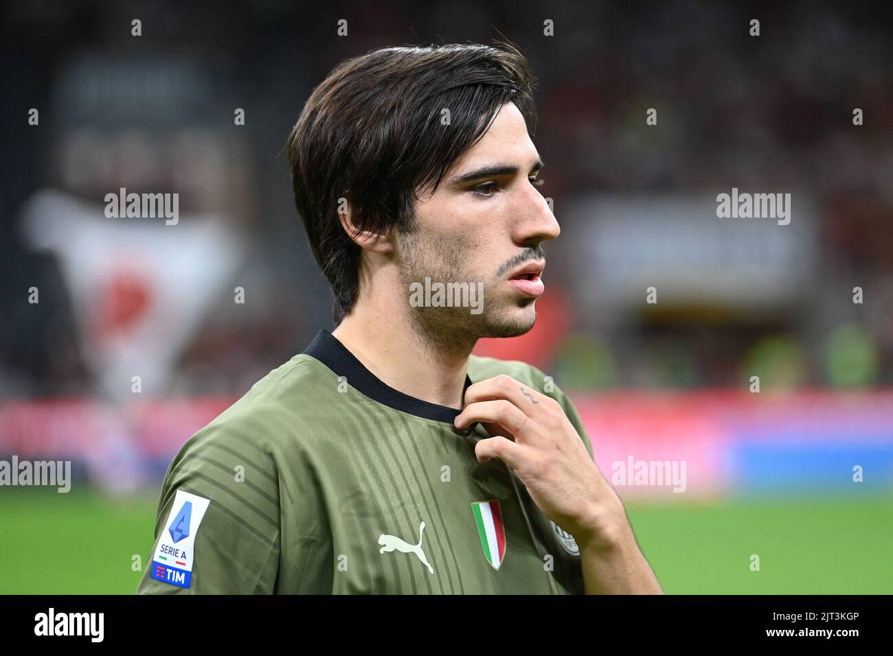 San Siro stadium, Milan, Italy, August 27, 2022, Sandro Tonali portrait ...