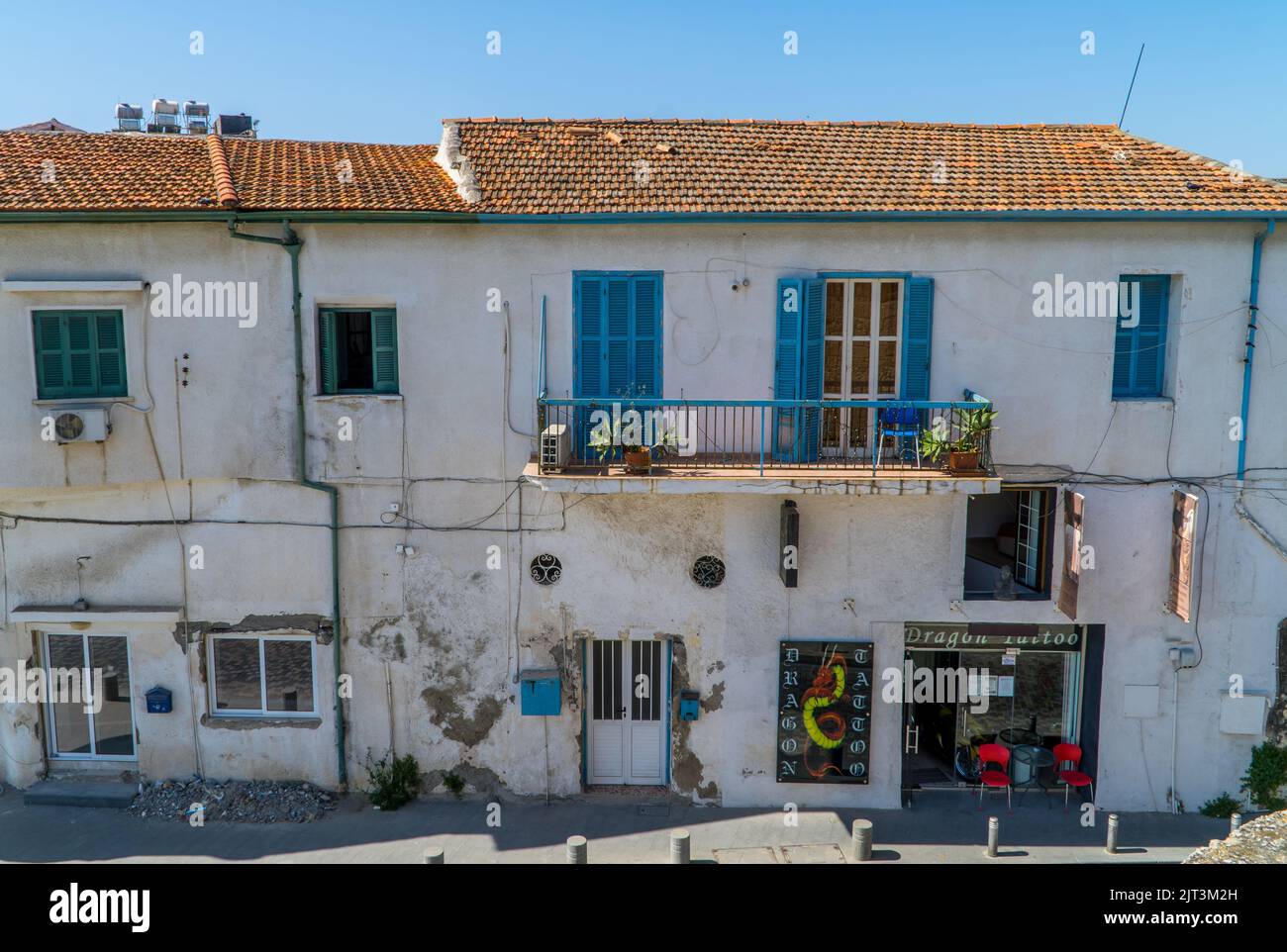 An exterior design of an old traditional residential building in ...