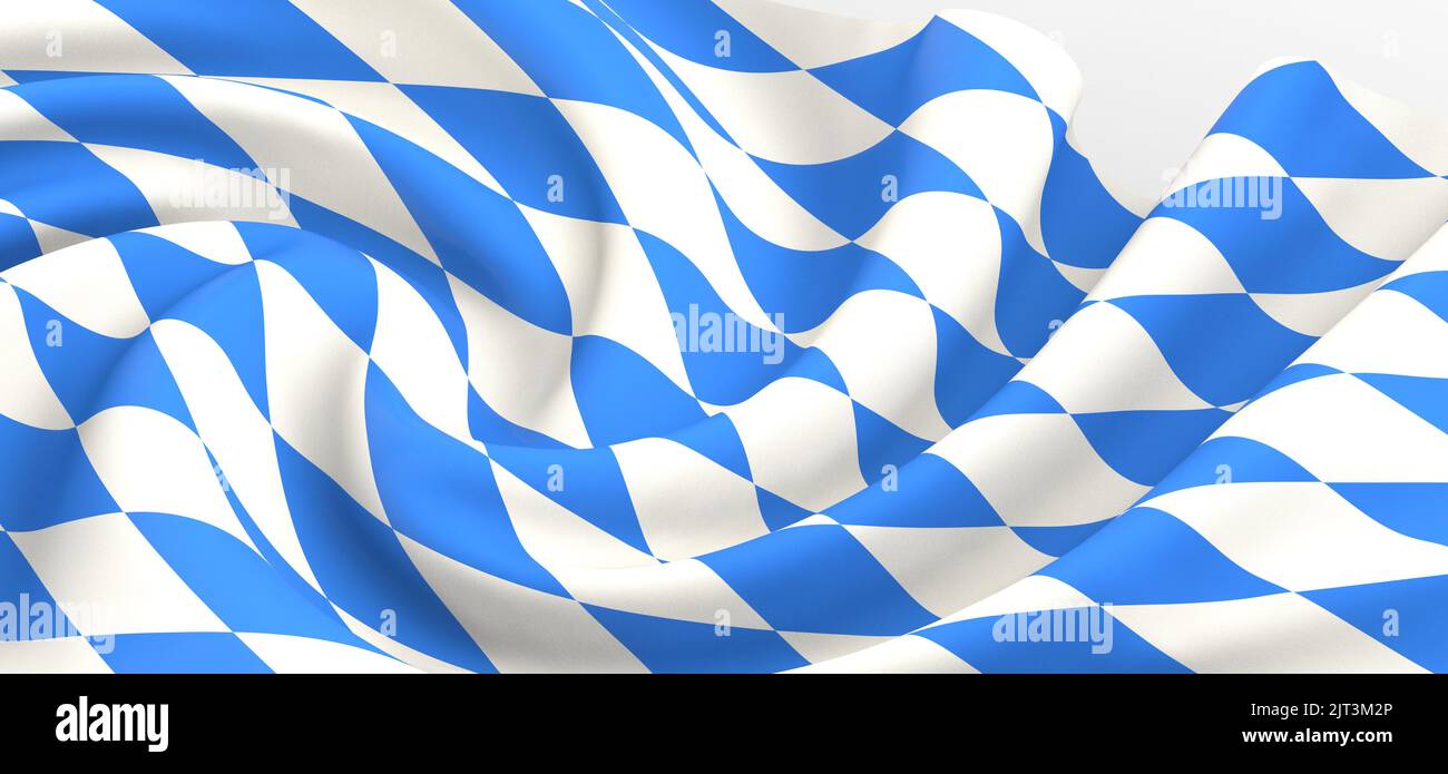 A 3d render design of the Bavarian flag background Stock Photo - Alamy