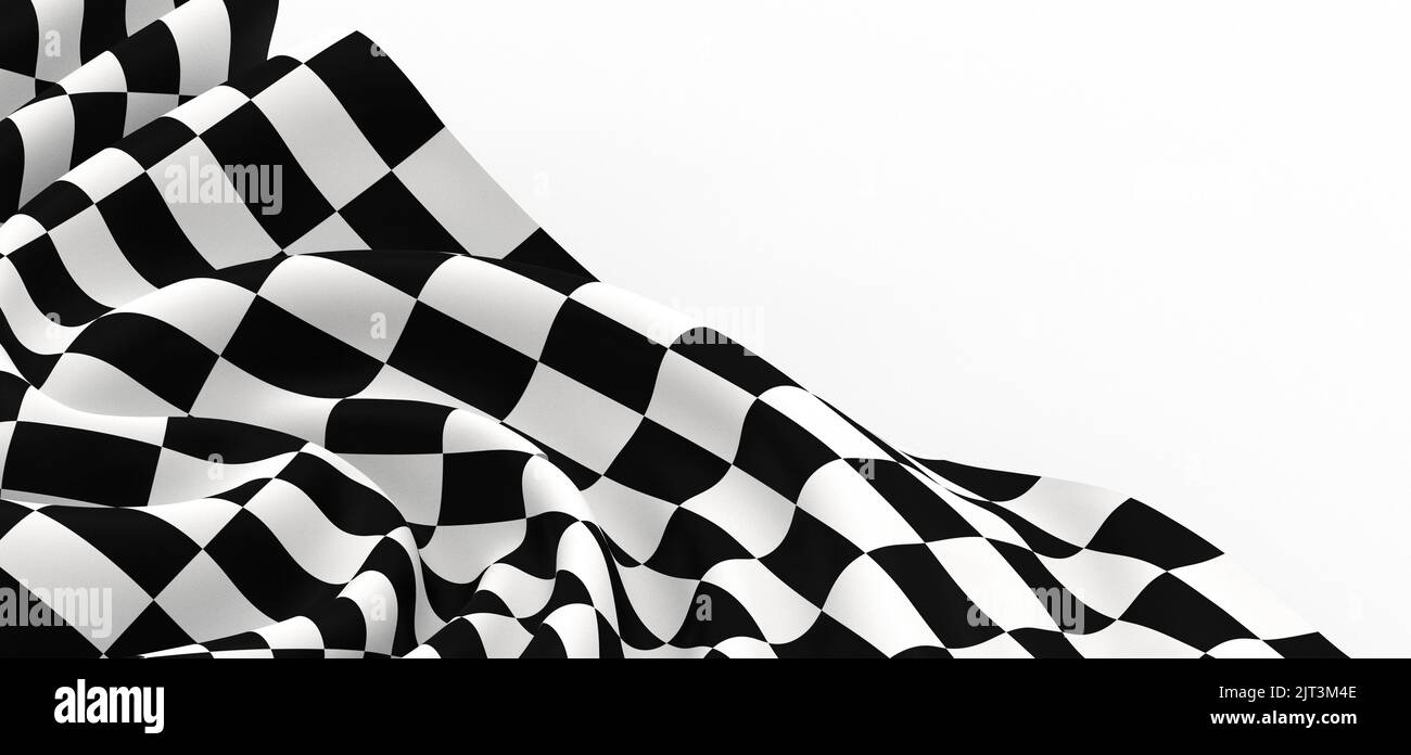 A 3d render design of the finish flag on white background Stock Photo ...