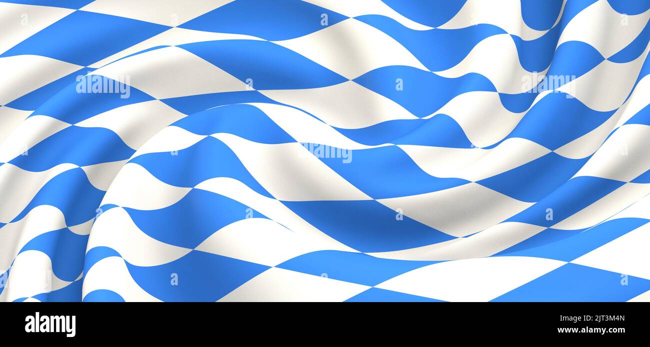 A 3d render design of the Bavarian flag background Stock Photo - Alamy