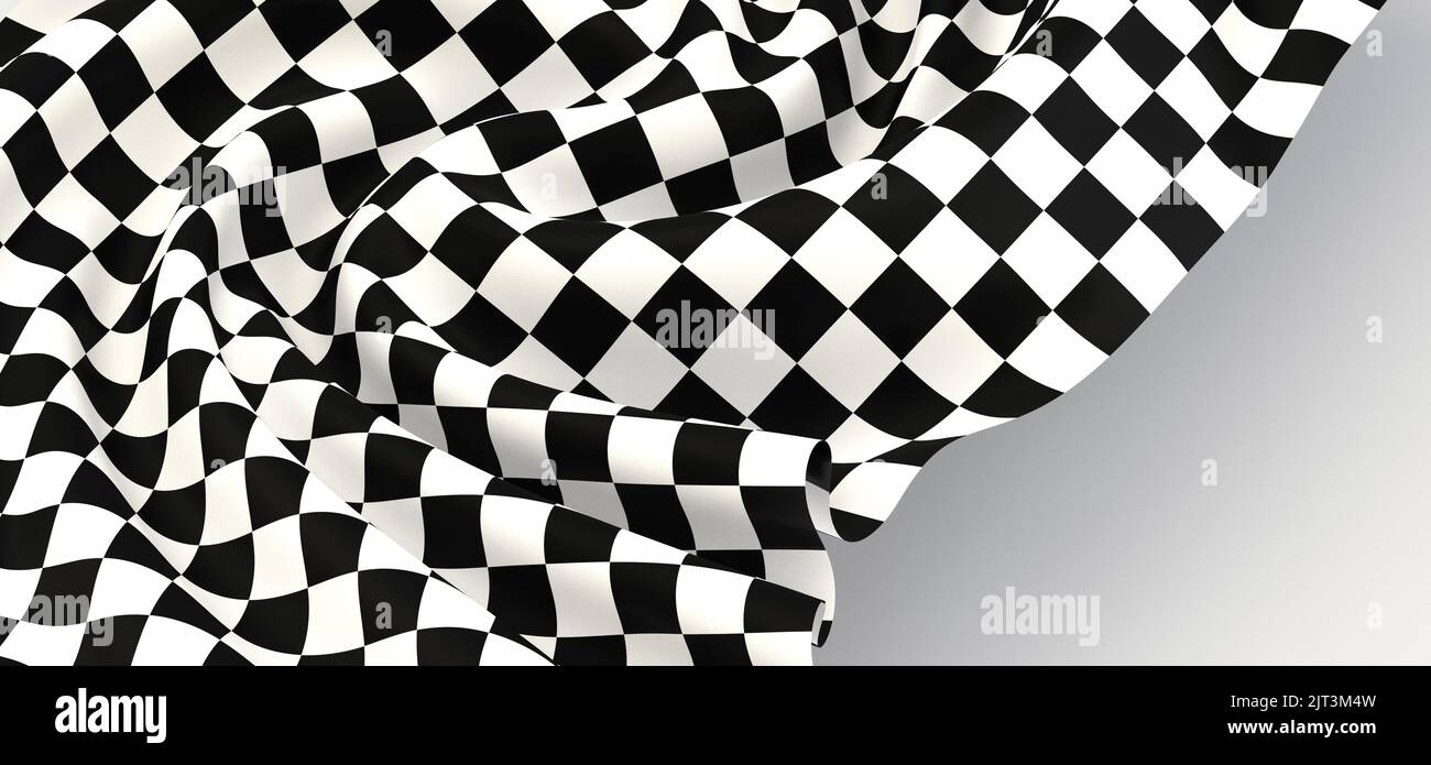 A 3d render design of the finish flag on gray background Stock Photo ...