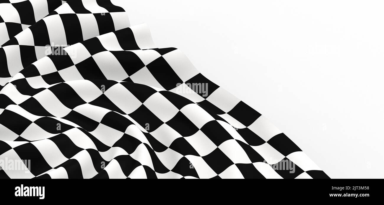 A 3d render design of the finish flag on white background Stock Photo ...