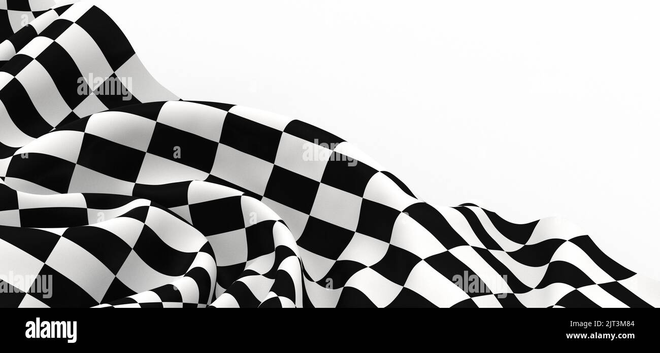 A 3d render design of the finish flag on white background Stock Photo ...