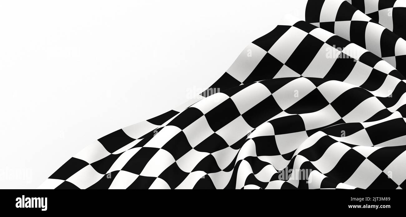 A 3d render design of the finish flag on white background Stock Photo ...