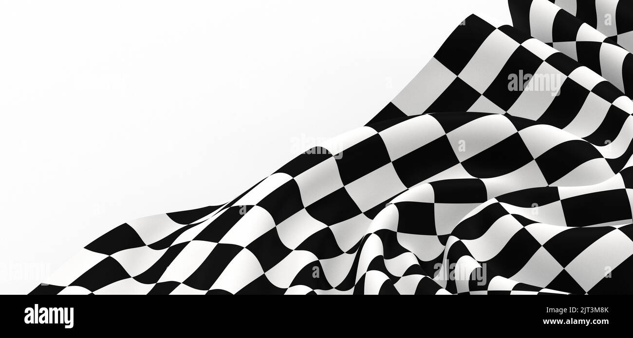 A 3d render design of the finish flag on white background Stock Photo ...