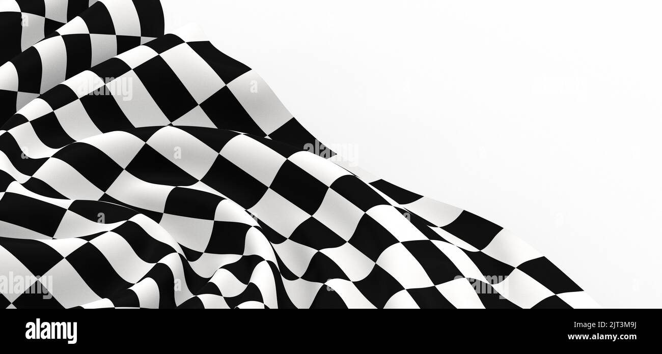 A 3d render design of the finish flag on white background Stock Photo ...