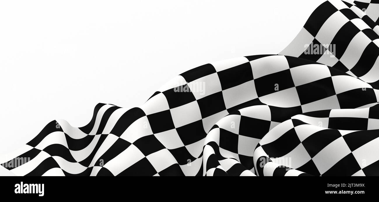 A 3d render design of the finish flag on gray background Stock Photo ...