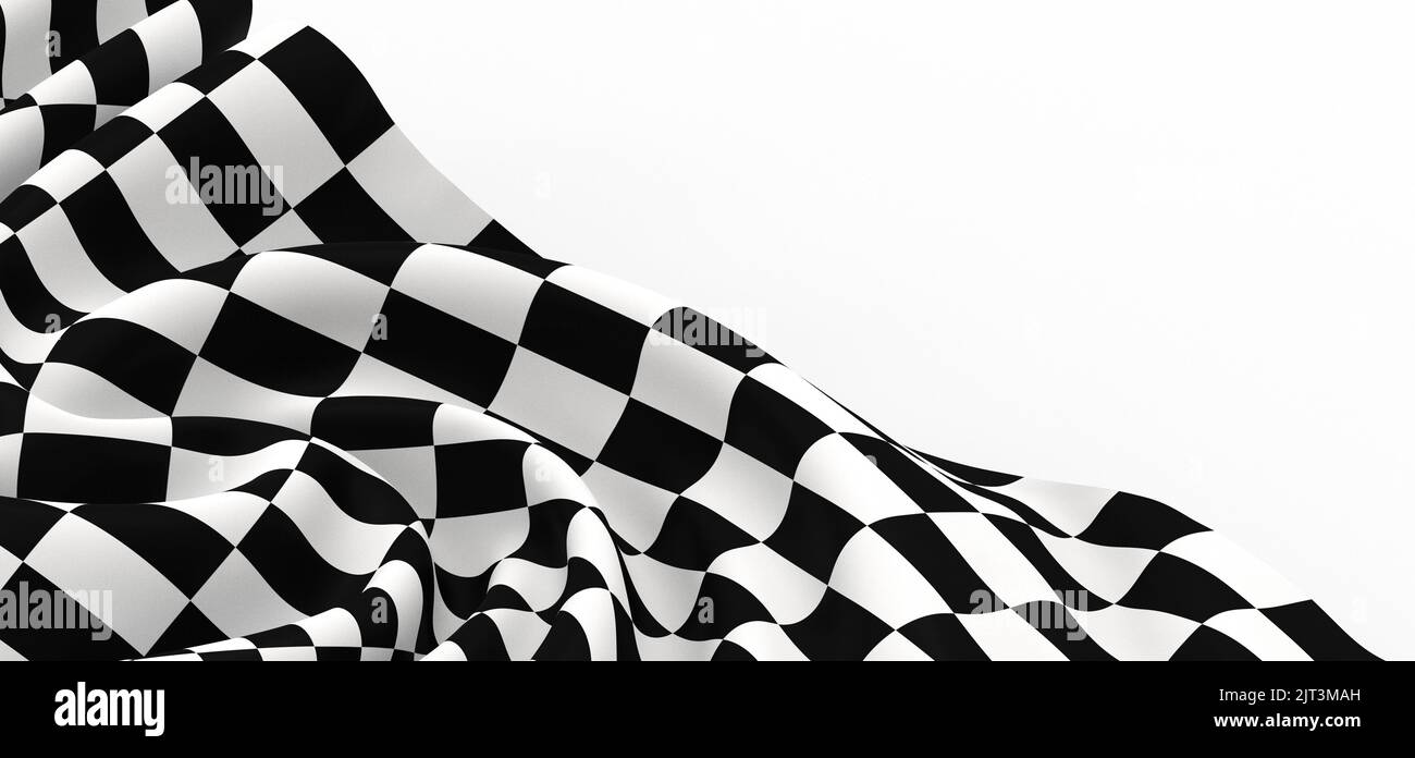 A 3d render design of the finish flag on white background Stock Photo ...