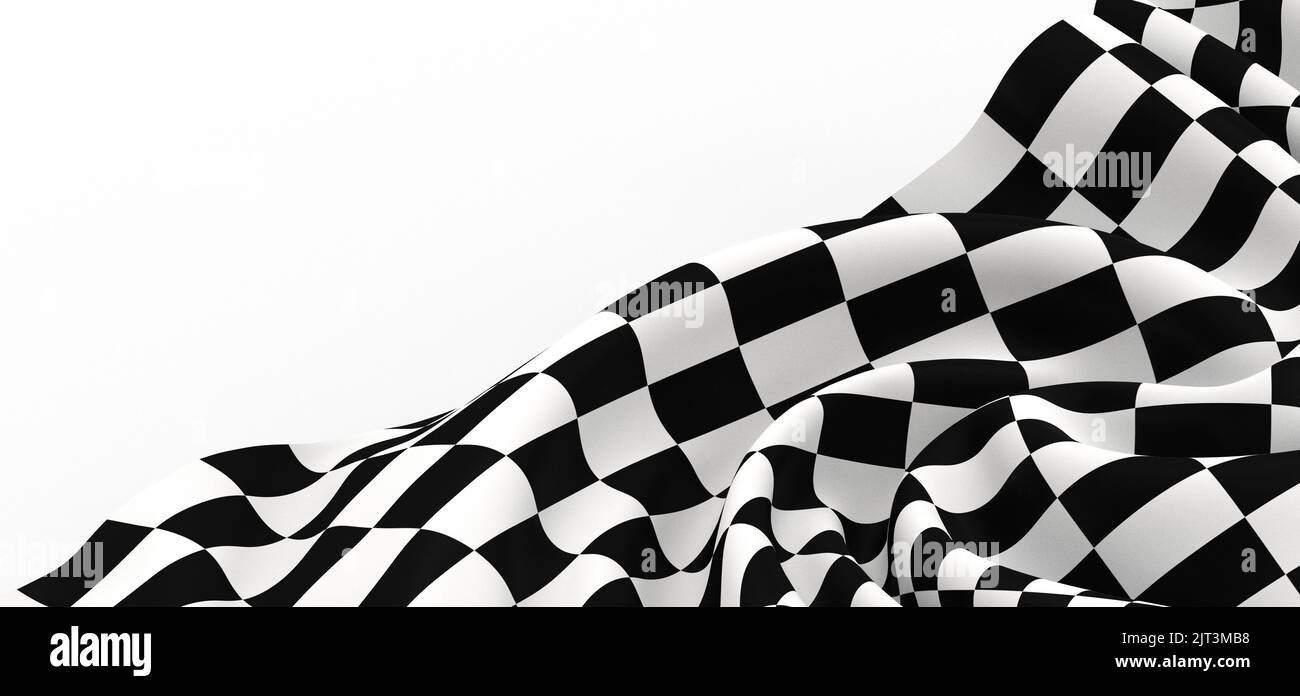 A 3d render design of the finish flag on white background Stock Photo ...