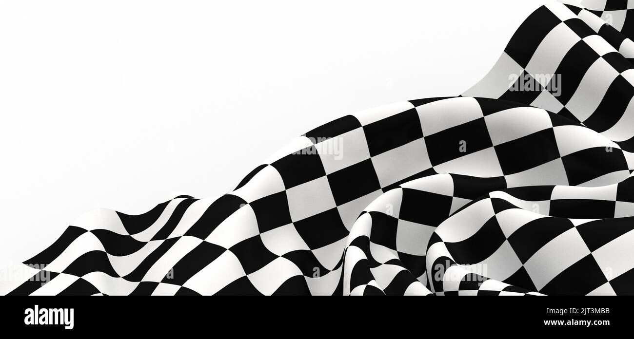 A 3d render design of the finish flag on white background Stock Photo ...