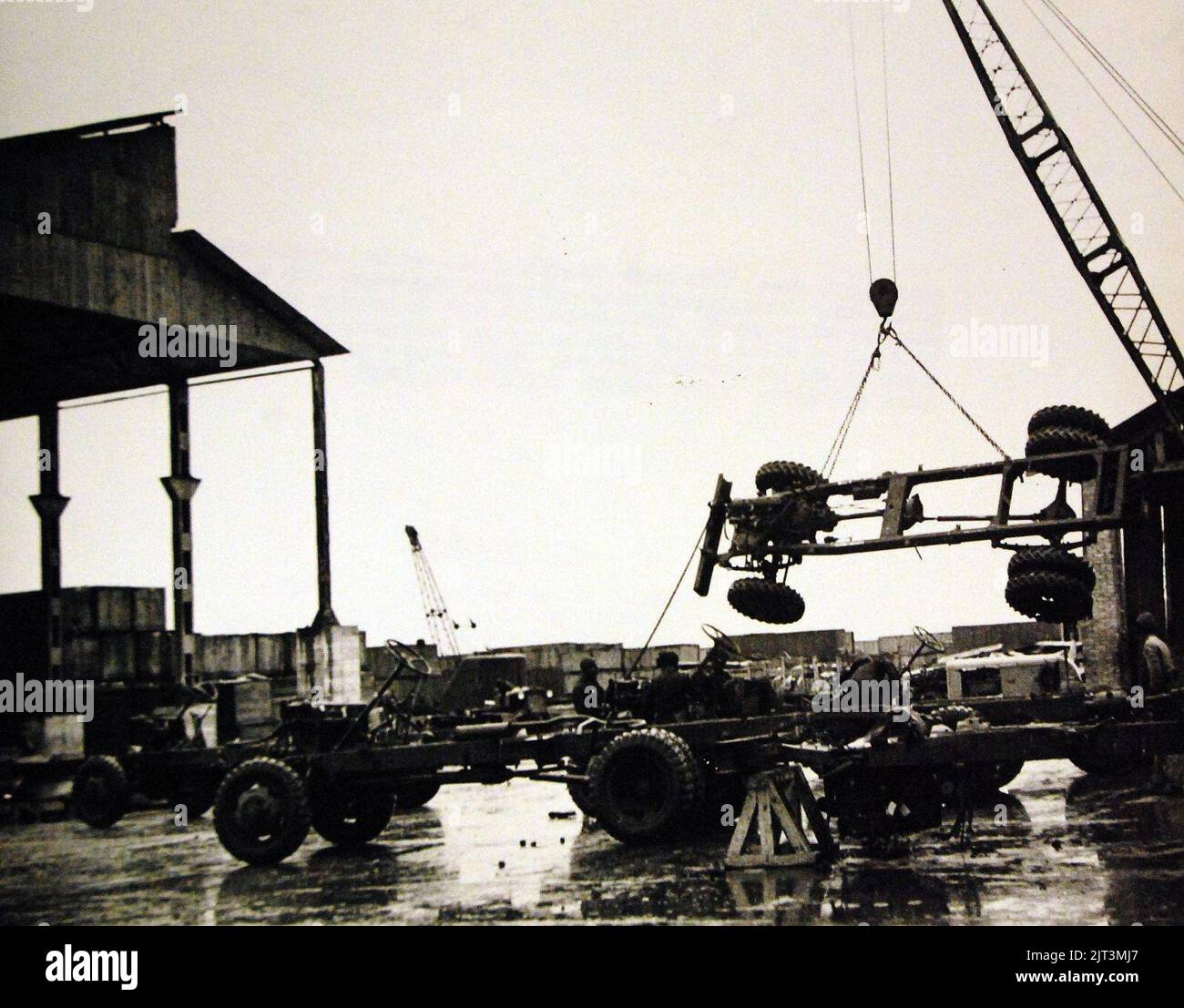 Truck assembly plant, erected in Iran for Lend-Lease program to Russia ...