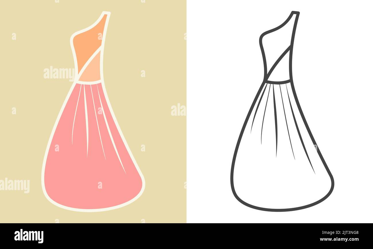 Doodle hand drawing with kid clothes. Vector illustration of lines and ...