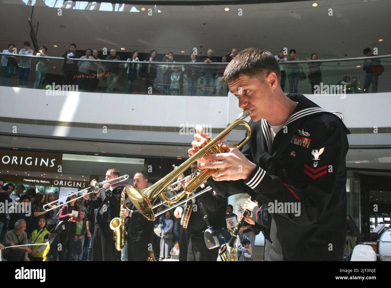 Trumpet music in Hong Kong Stock Photo - Alamy