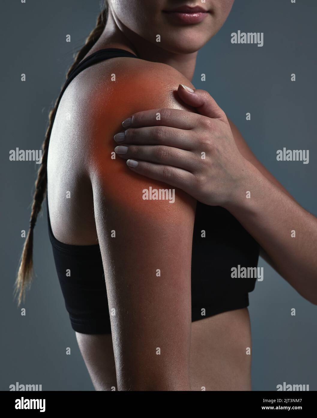 We all fear getting that dreaded injury. a sporty young woman suffering ...