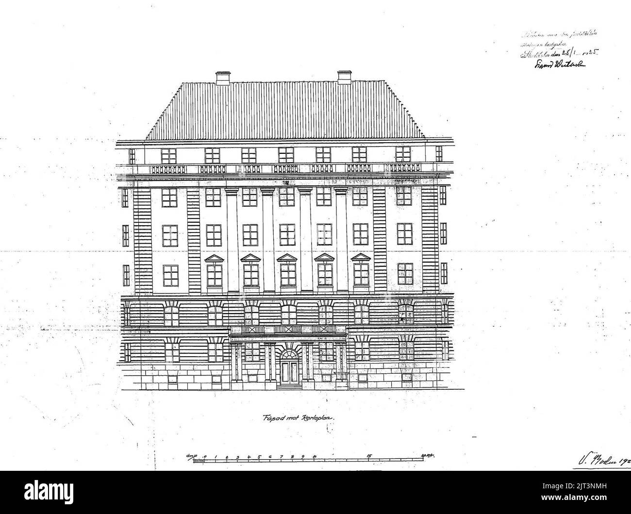 Trumslagaren 11, fasad Karlaplan, 1925 Stock Photo - Alamy