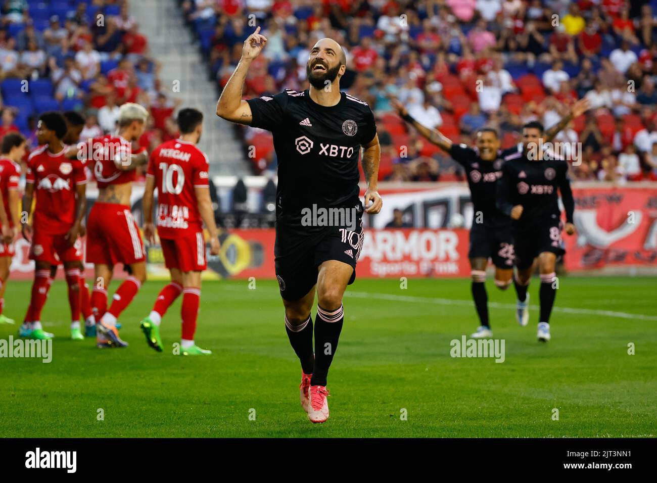 HARRISON, NJ - AUGUST 27: Inter Miami forward Gonzalo HiguaÃ­n (10 ...