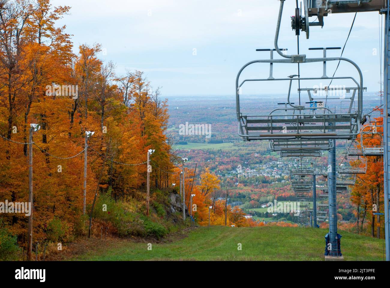 Autumn landscape with trees in Bromont, Quebec, Canada Stock Photo - Alamy