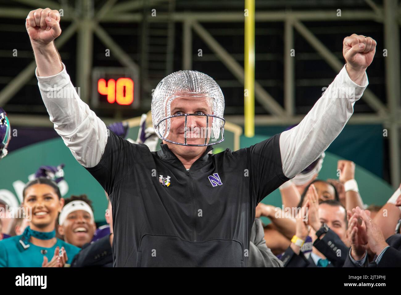 Dublin, Ireland. 28th Aug, 2022. Head football coach Pat Fitzgerald ...