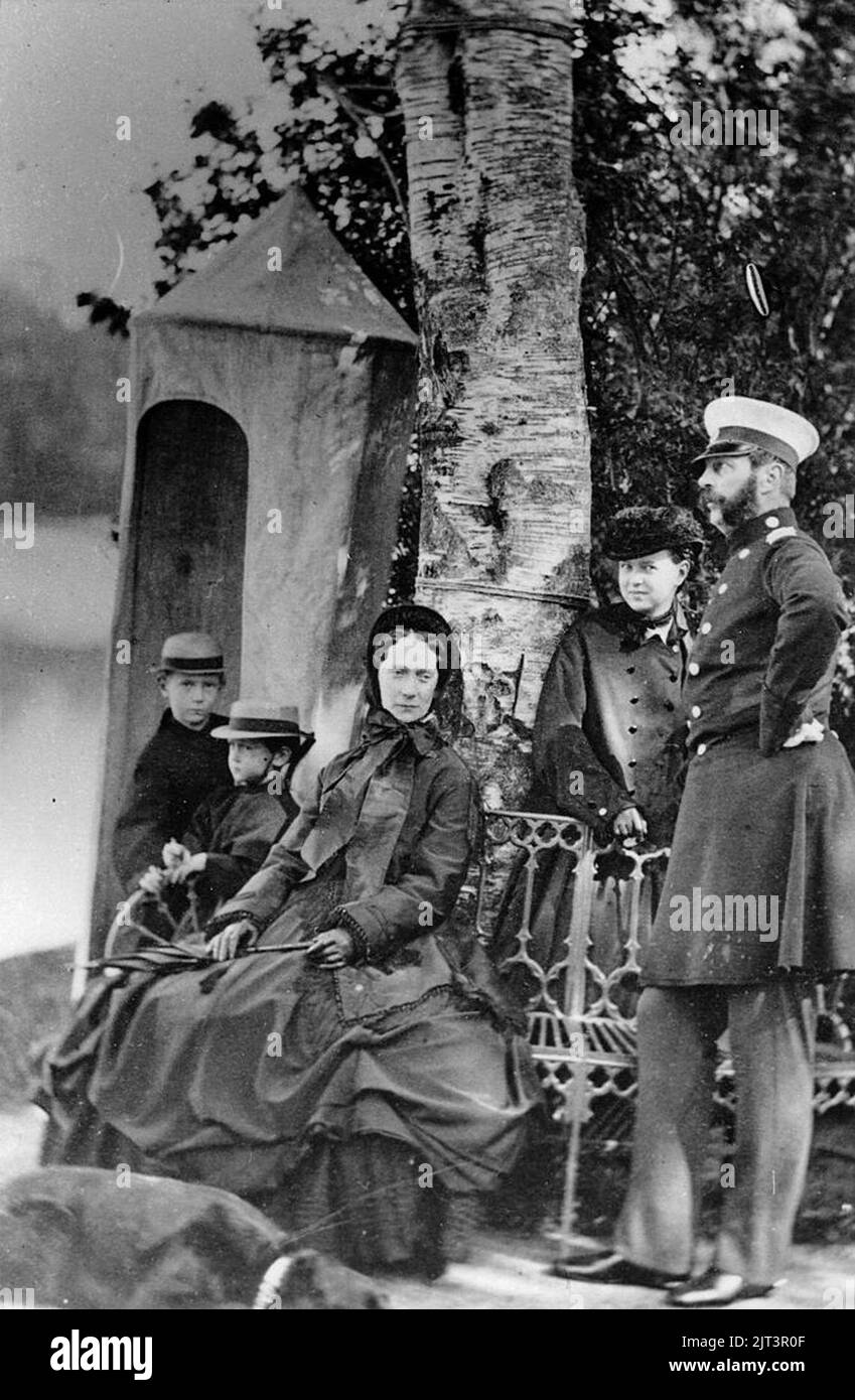 Tsar Alexander II of Russia with his wife and their three youngest ...