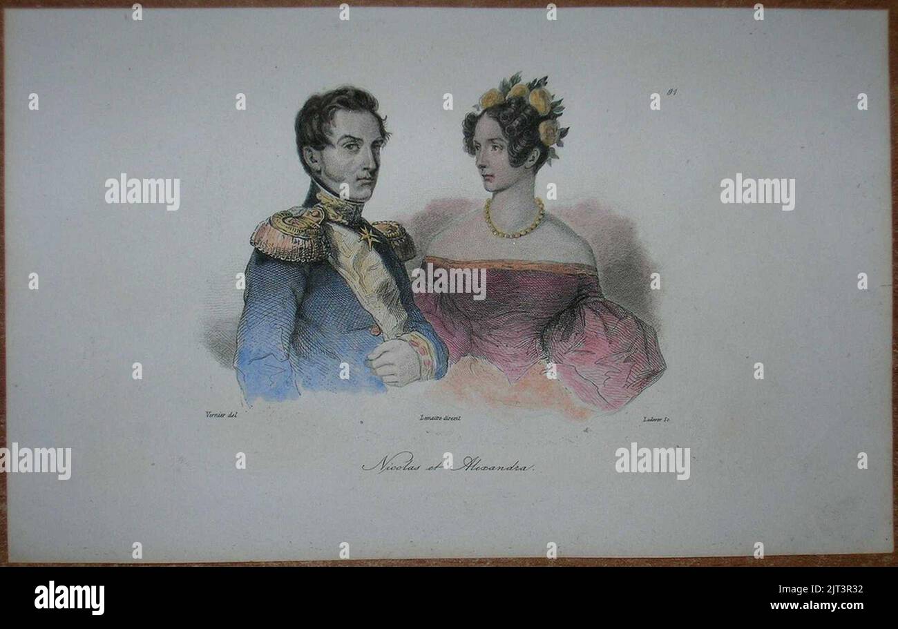 Tsar Nicholas I and his wife Stock Photo - Alamy