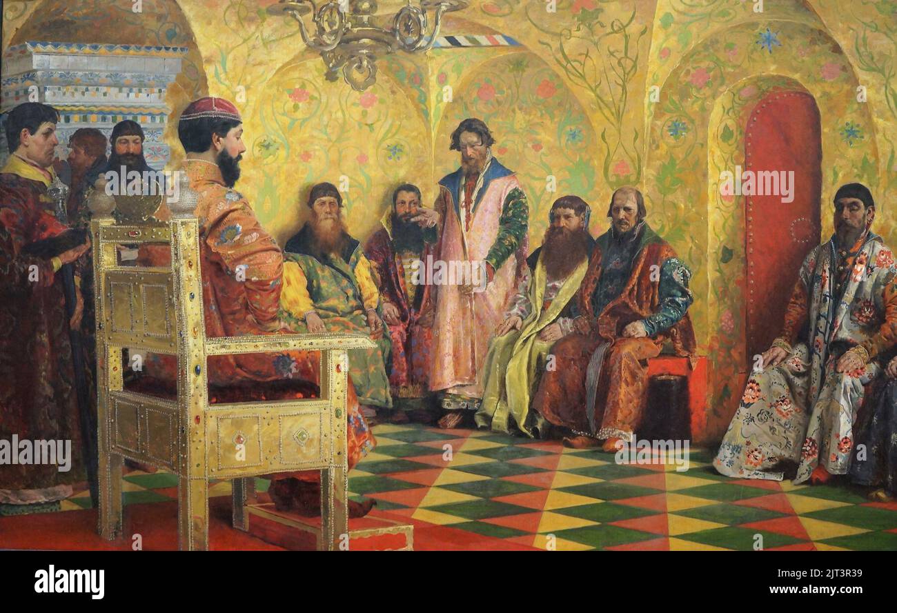 Tsar boyar duma by Andrei Ryabushkinv Stock Photo - Alamy