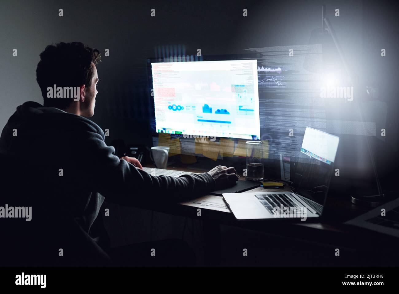 Person Working At Computer