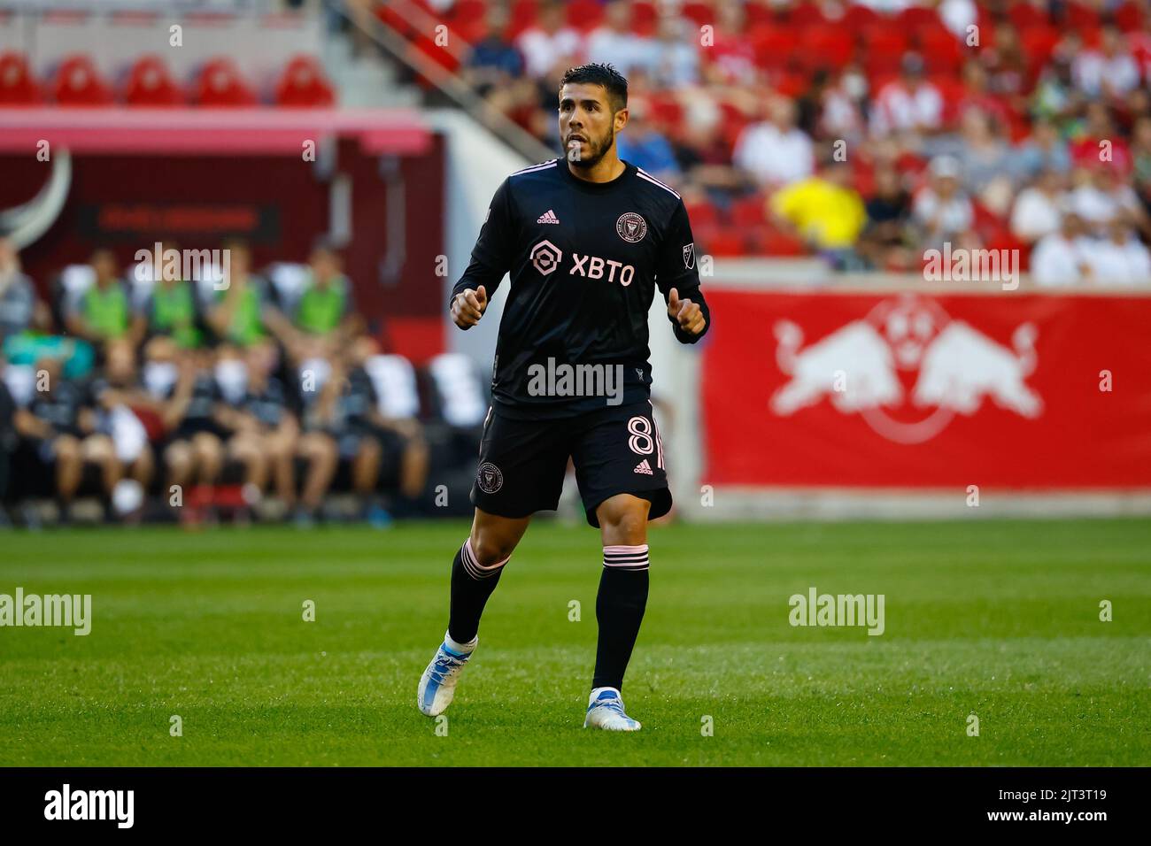 HARRISON, NJ - AUGUST 27: Inter Miami midfielder Alejandro Pozuelo (8 ...