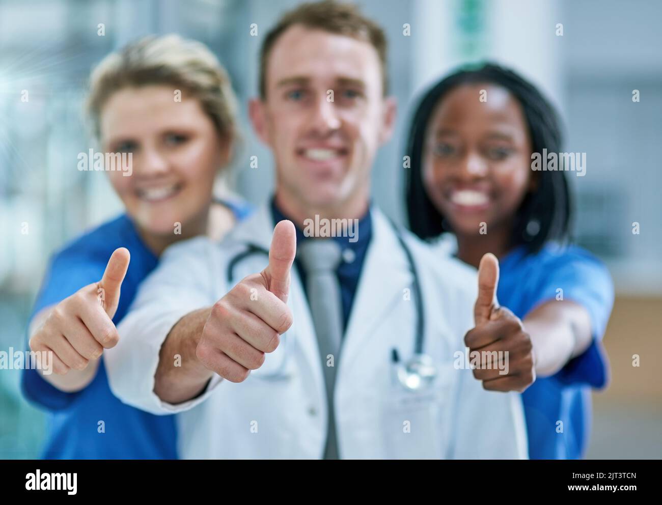 All the best for your procedure. Portrait of a team of confident young ...