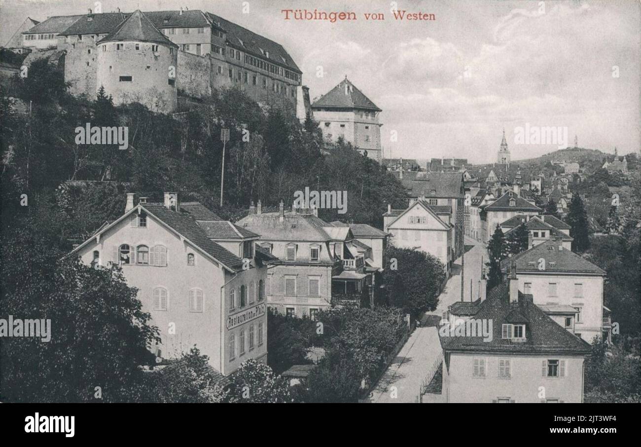 Tübingen von Westen (AK 39383 Gebr. Metz Stock Photo - Alamy
