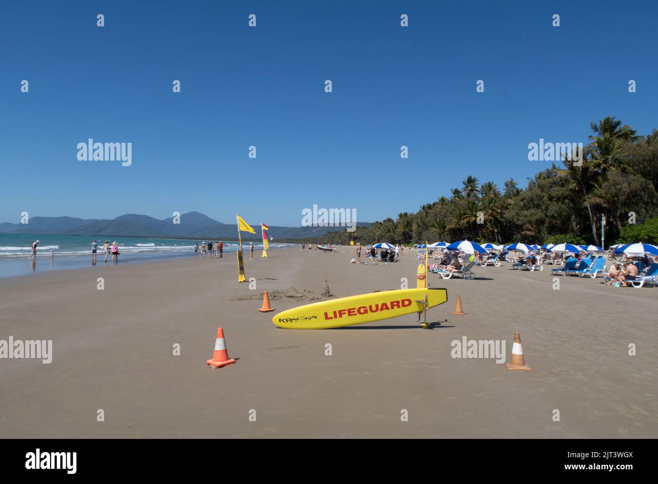 Four Mile beach Port Douglas on a beautiful winters day in tropical ...