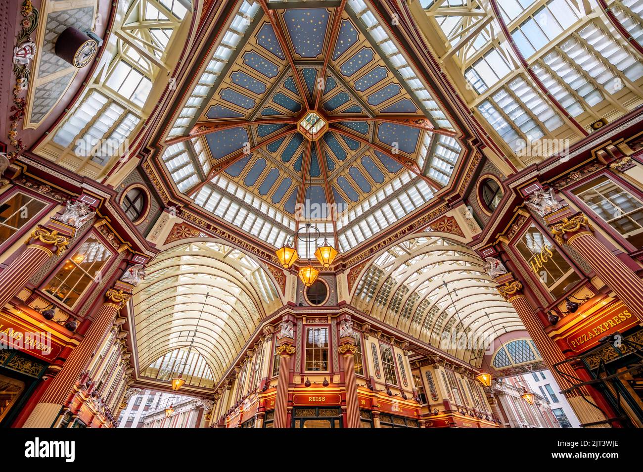 London, UK - August 25, 2022: Inside amazing Leadenhall Market in the ...