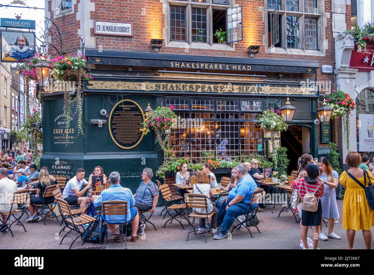 London, UK - August 25, 2022: Shakespeare's Head pub in Carnaby Street ...