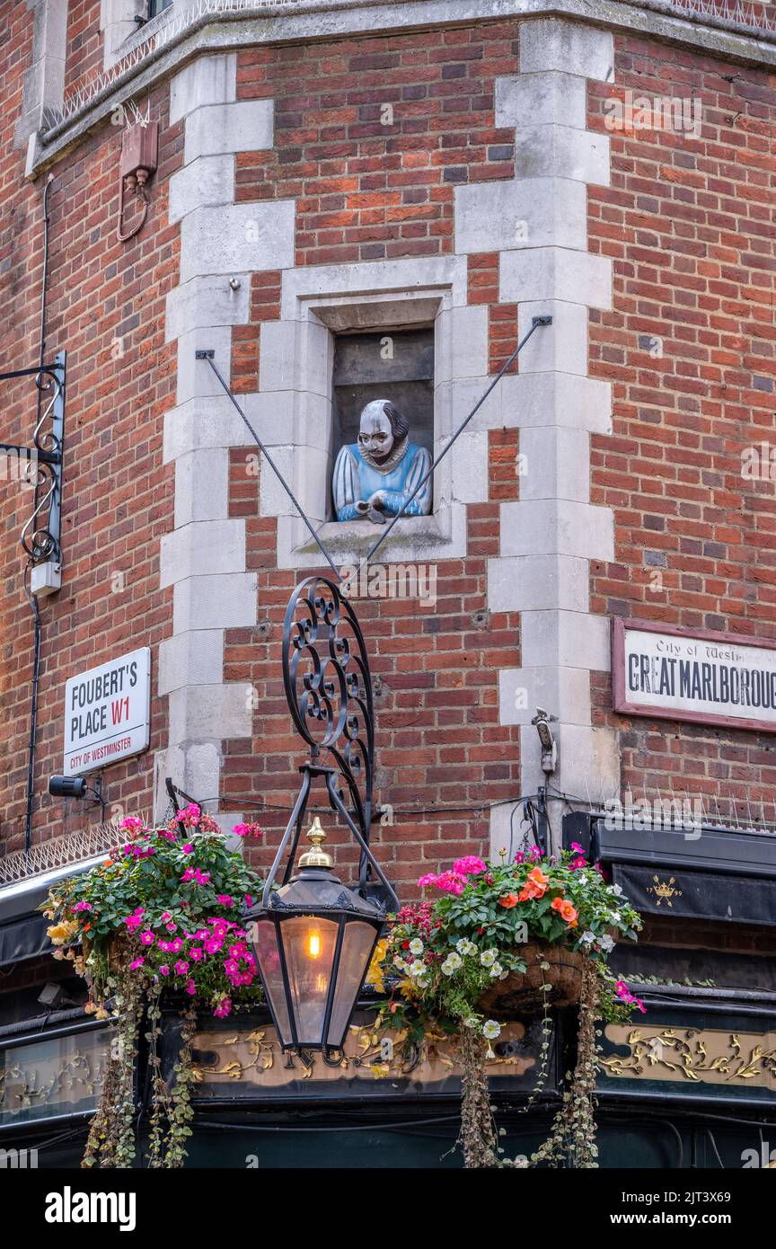 London, UK - August 25, 2022: Shakespeare's Head pub in Carnaby Street ...