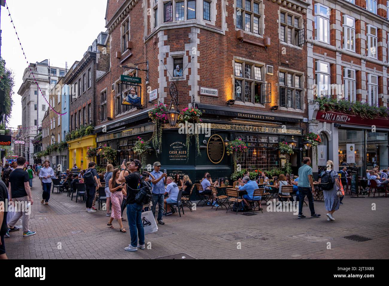 London, UK - August 25, 2022: Shakespeare's Head pub in Carnaby Street ...