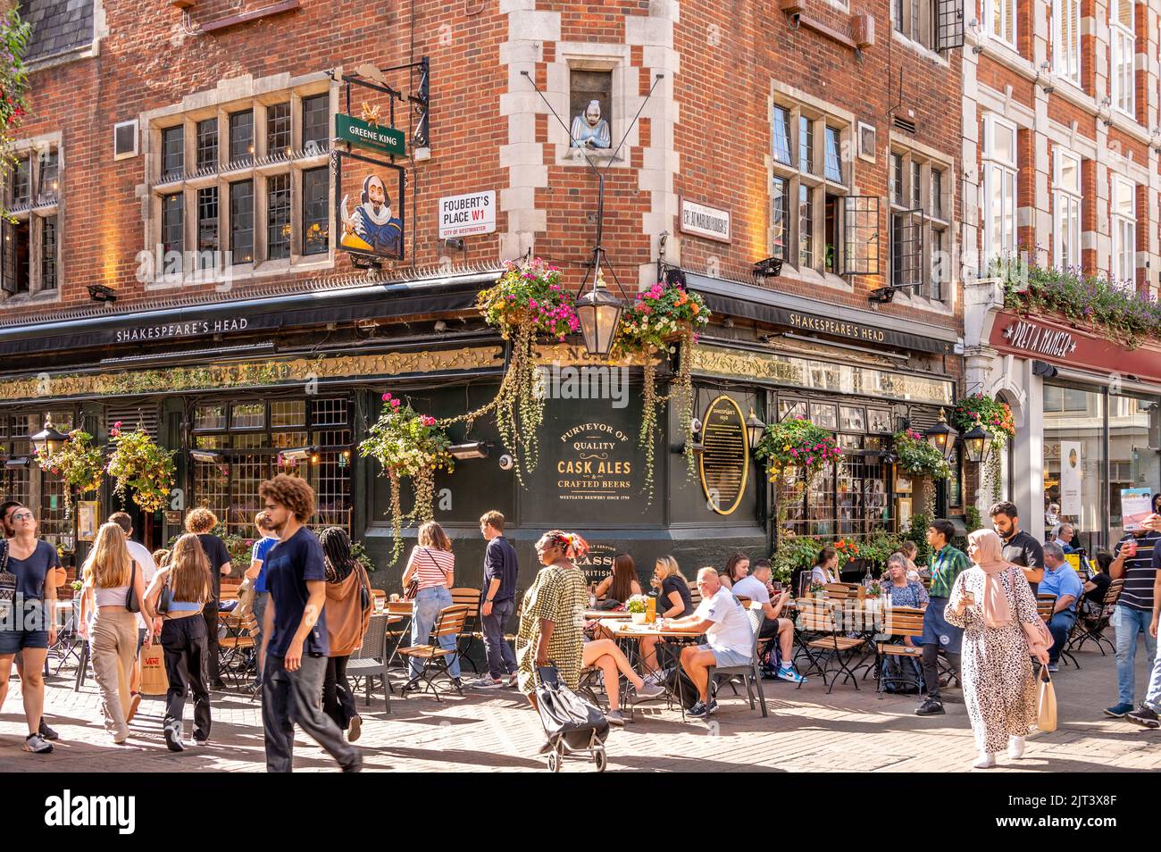London, UK - August 25, 2022: Shakespeare's Head pub in Carnaby Street ...