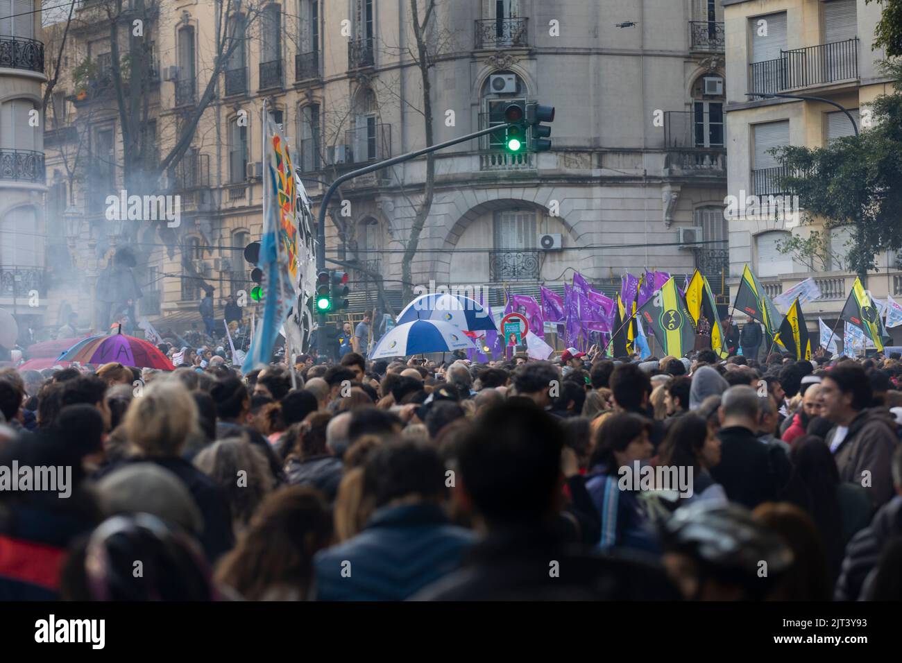 Buenos Aires, Argentina, 27th August 2022. Militants from the Frente de ...