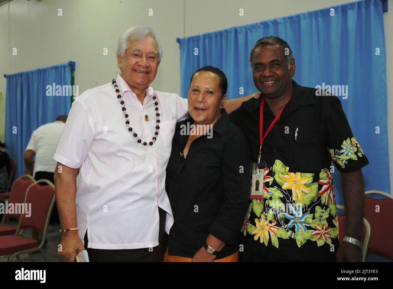 Tuiloma Neroni Slade with Dame Meg Taylor and Dr Jimmie Rodgers at the ...