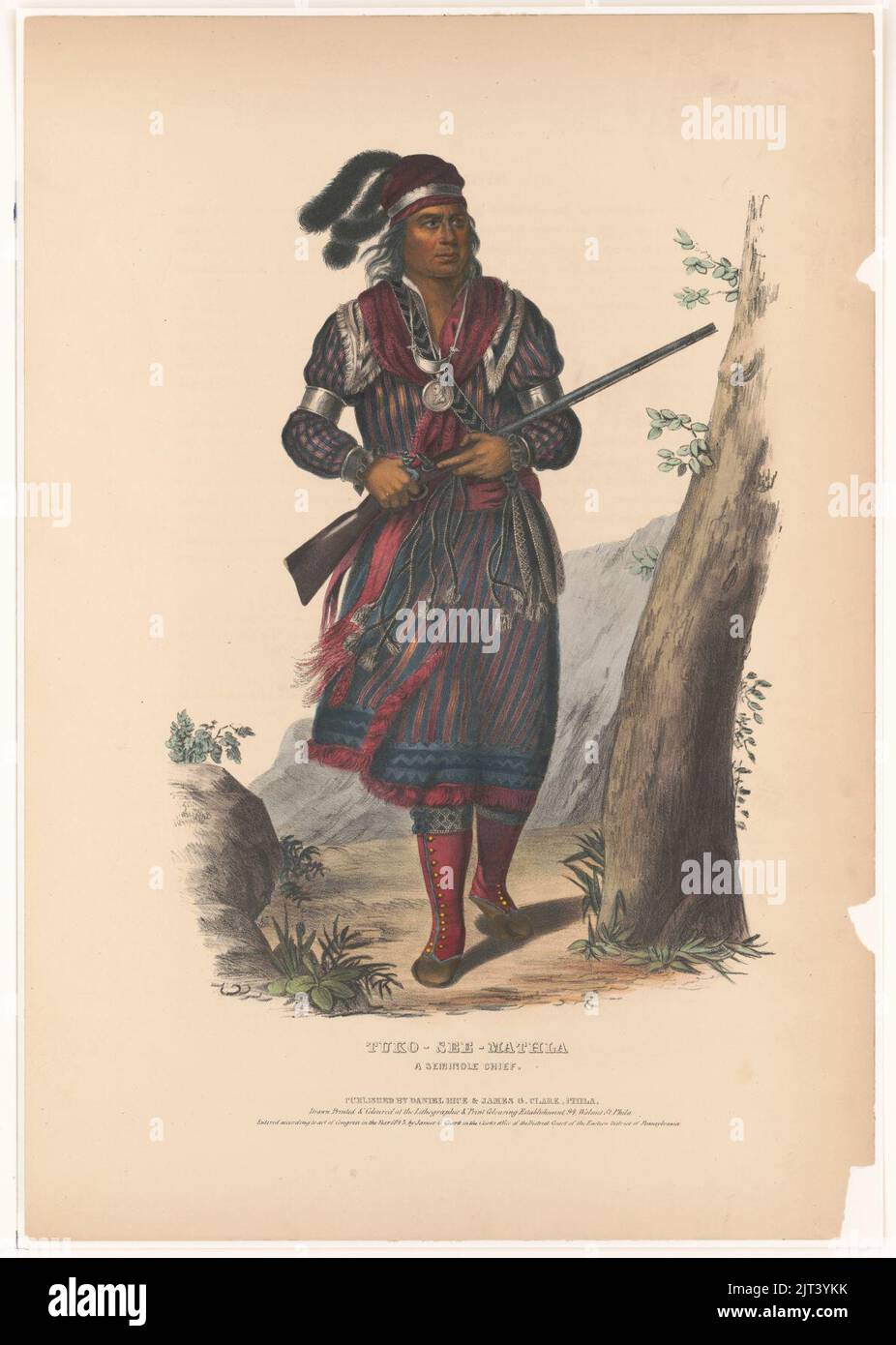Tuko-See-Mathla, a Seminole chief - drawn, printed & coloured at the ...