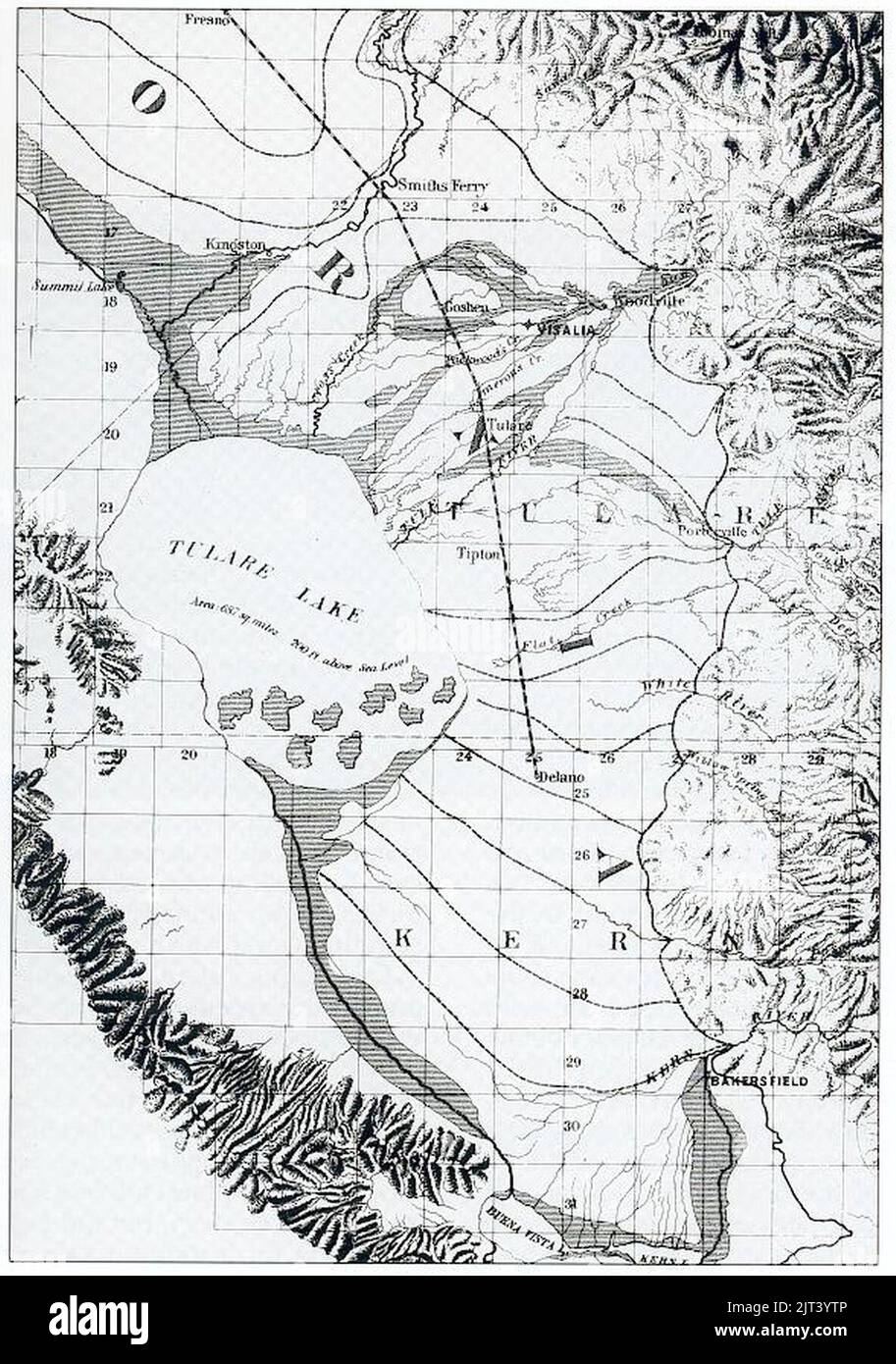 Tulare Lake 1874 cropped Stock Photo - Alamy