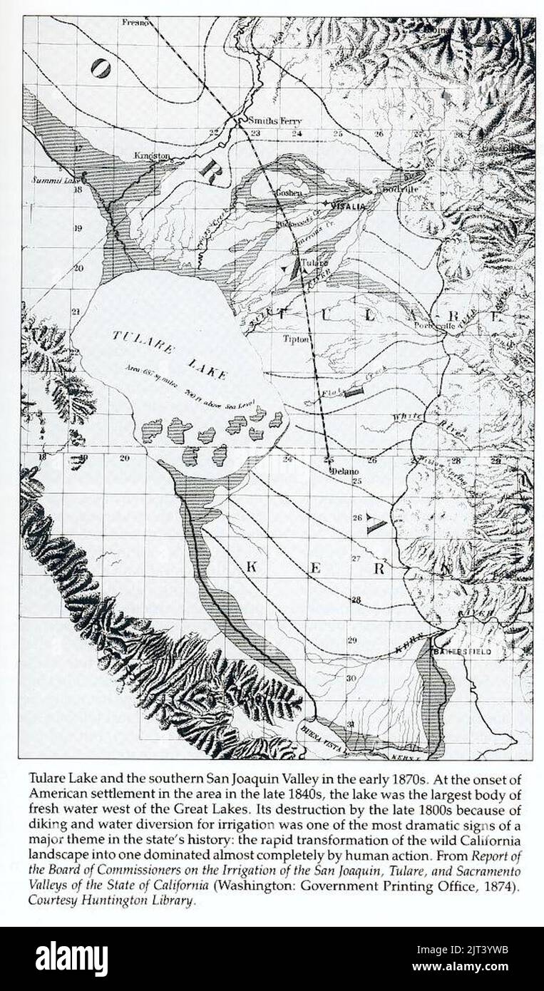 Tulare Lake 1874 Stock Photo - Alamy