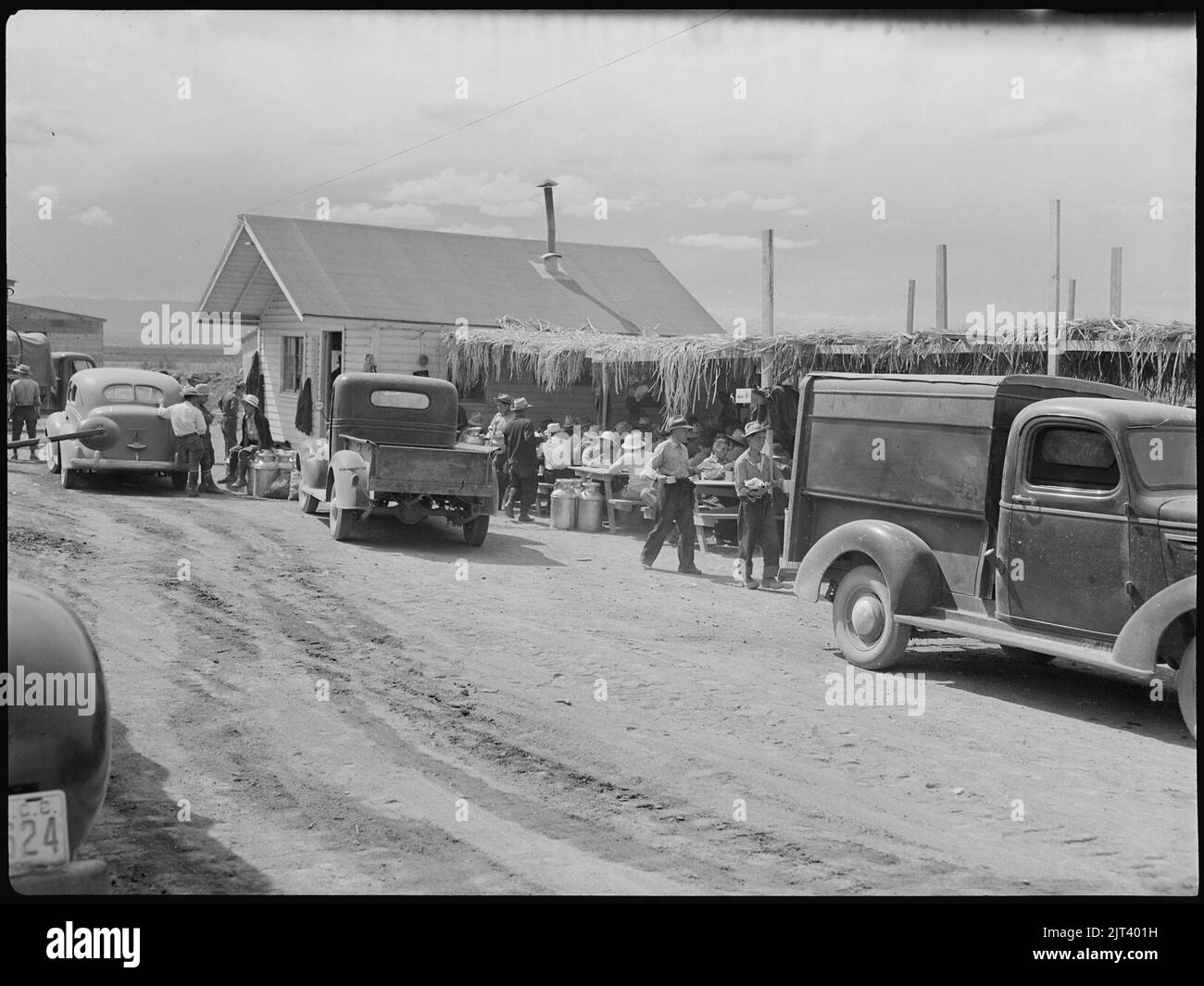 Tule Lake Relocation Center, Newell, California. A view in the lunch ...