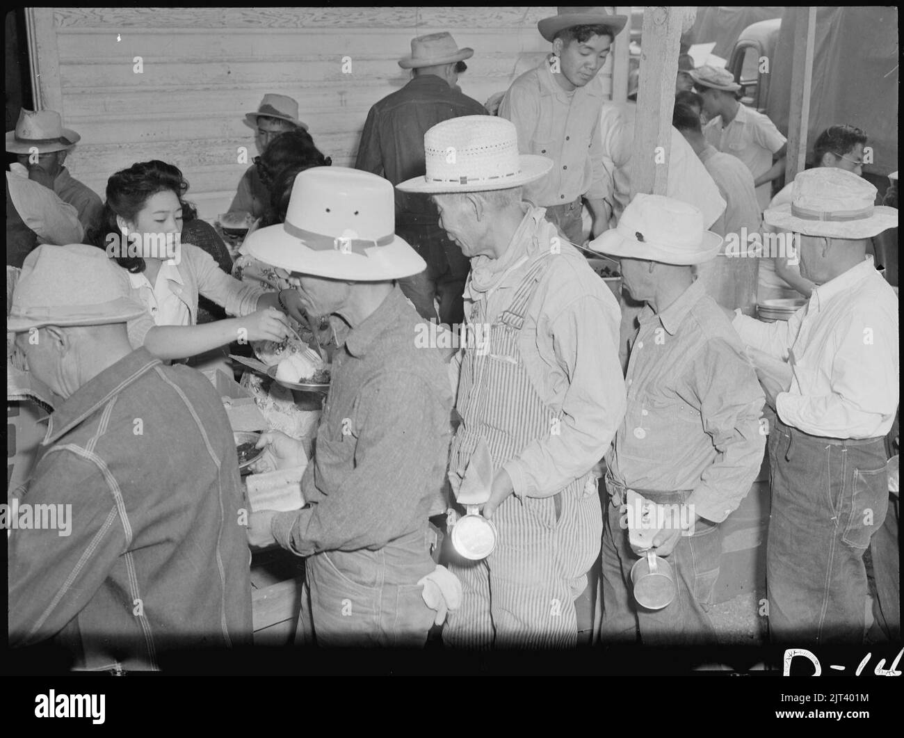 Tule Lake Relocation Center, Newell, California. A view in the lunch ...