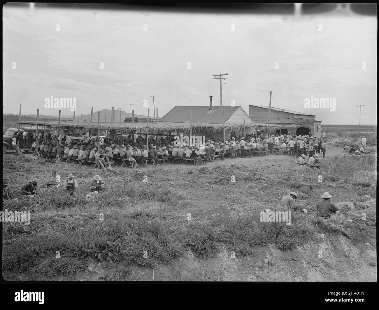 Tule Lake Relocation Center, Newell, California. A view in the lunch ...