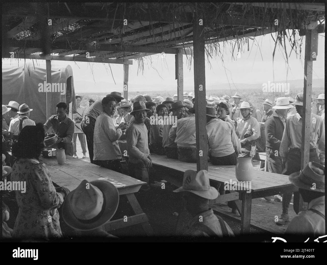 Tule Lake Relocation Center, Newell, California. A view in the lunch ...