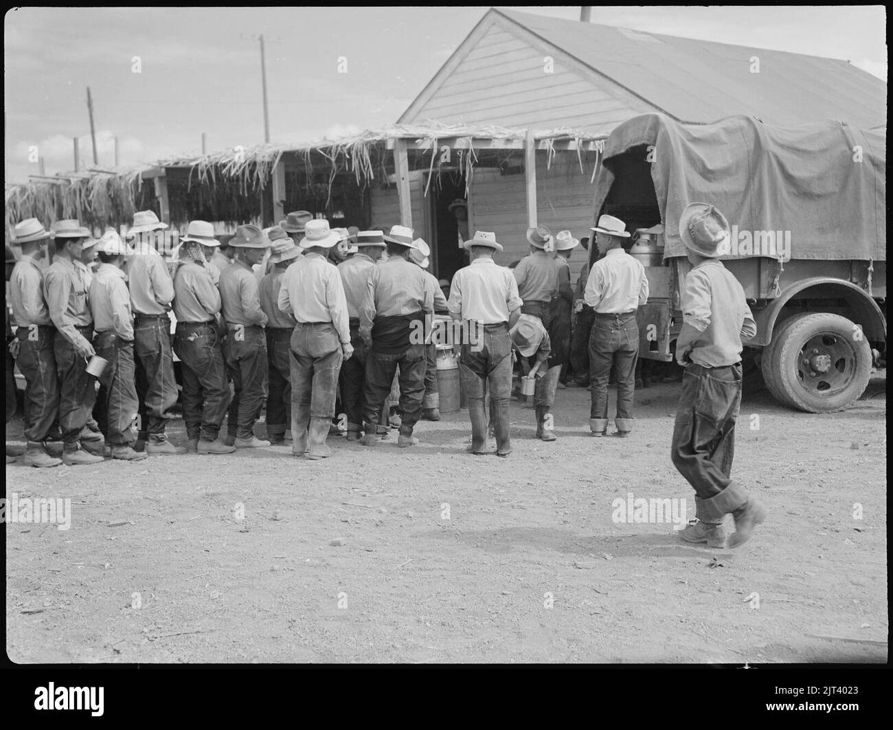 Tule Lake Relocation Center, Newell, California. A view in the lunch ...