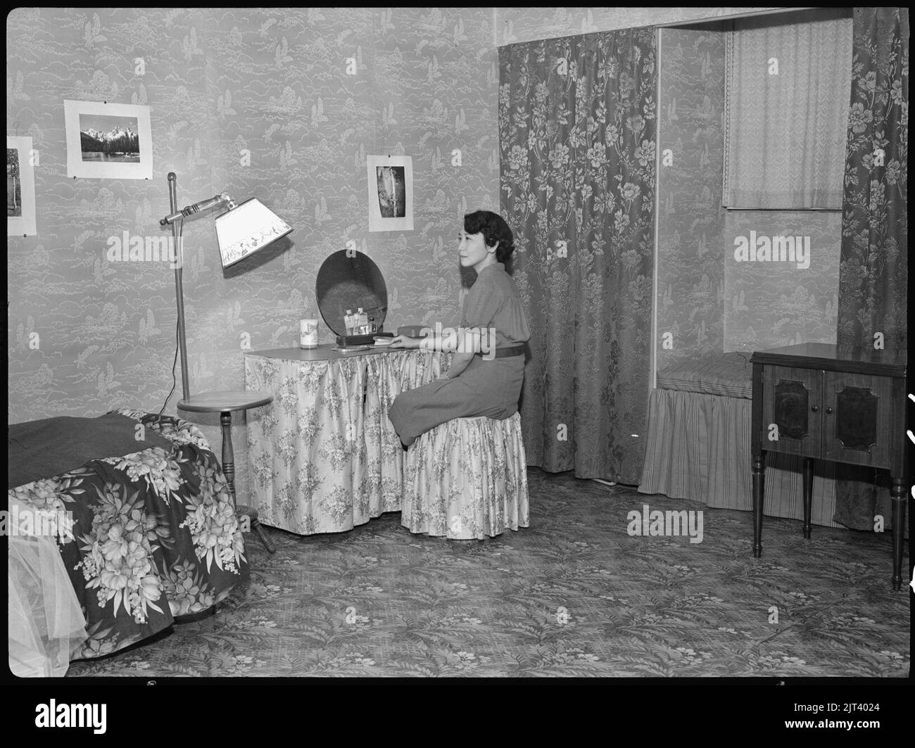 Tule Lake Relocation Center, Newell, California. A view in one of the ...