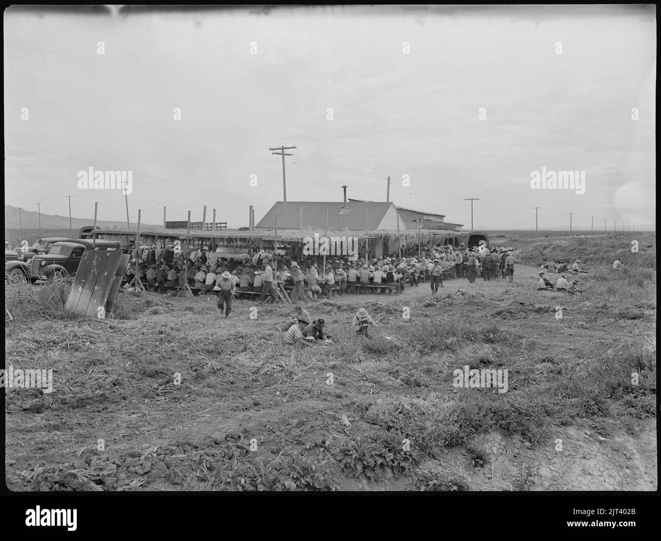 Tule Lake Relocation Center, Newell, California. A view in the lunch ...