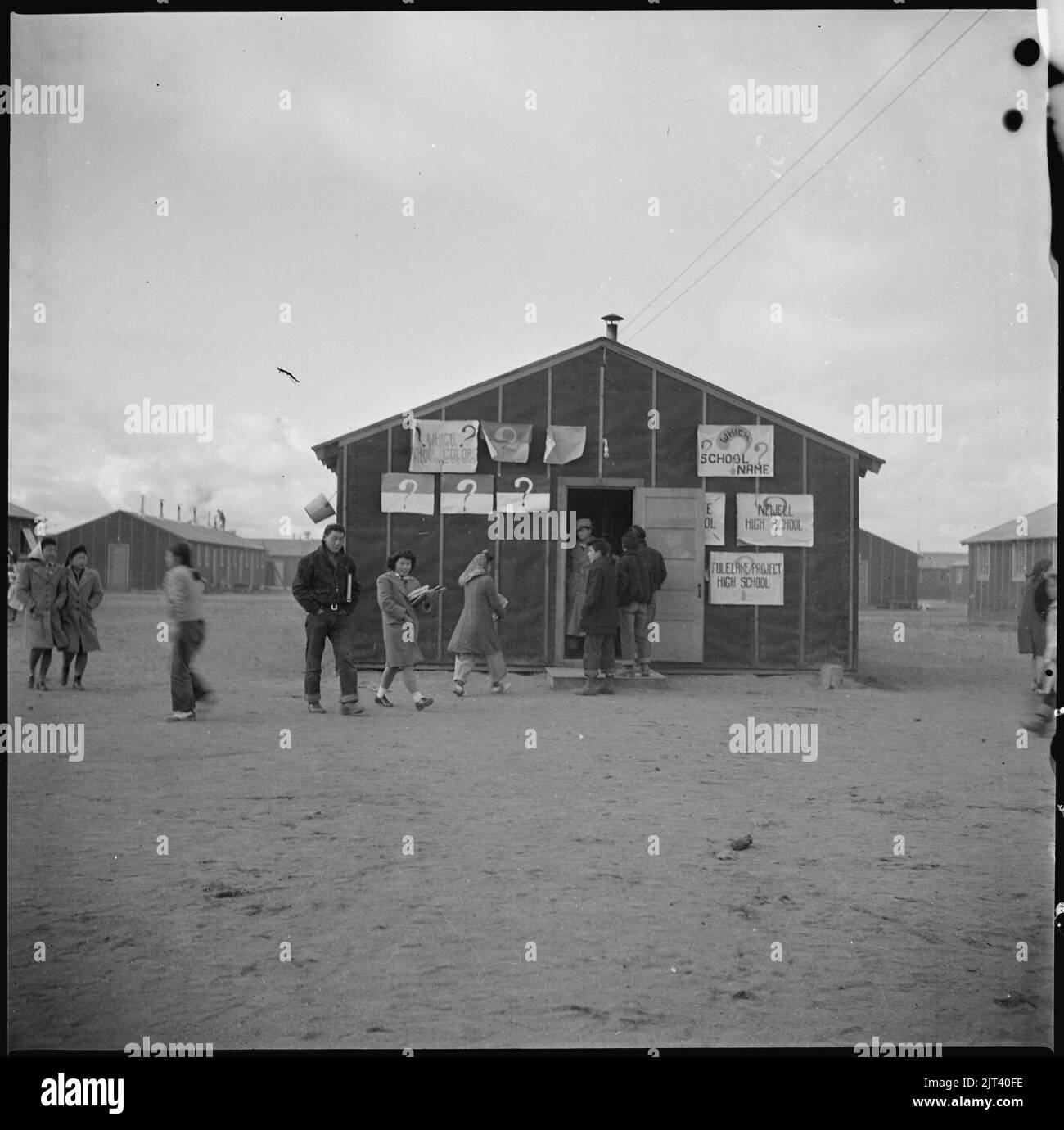 Tule Lake Relocation Center, Newell, California. One of the barracks at ...