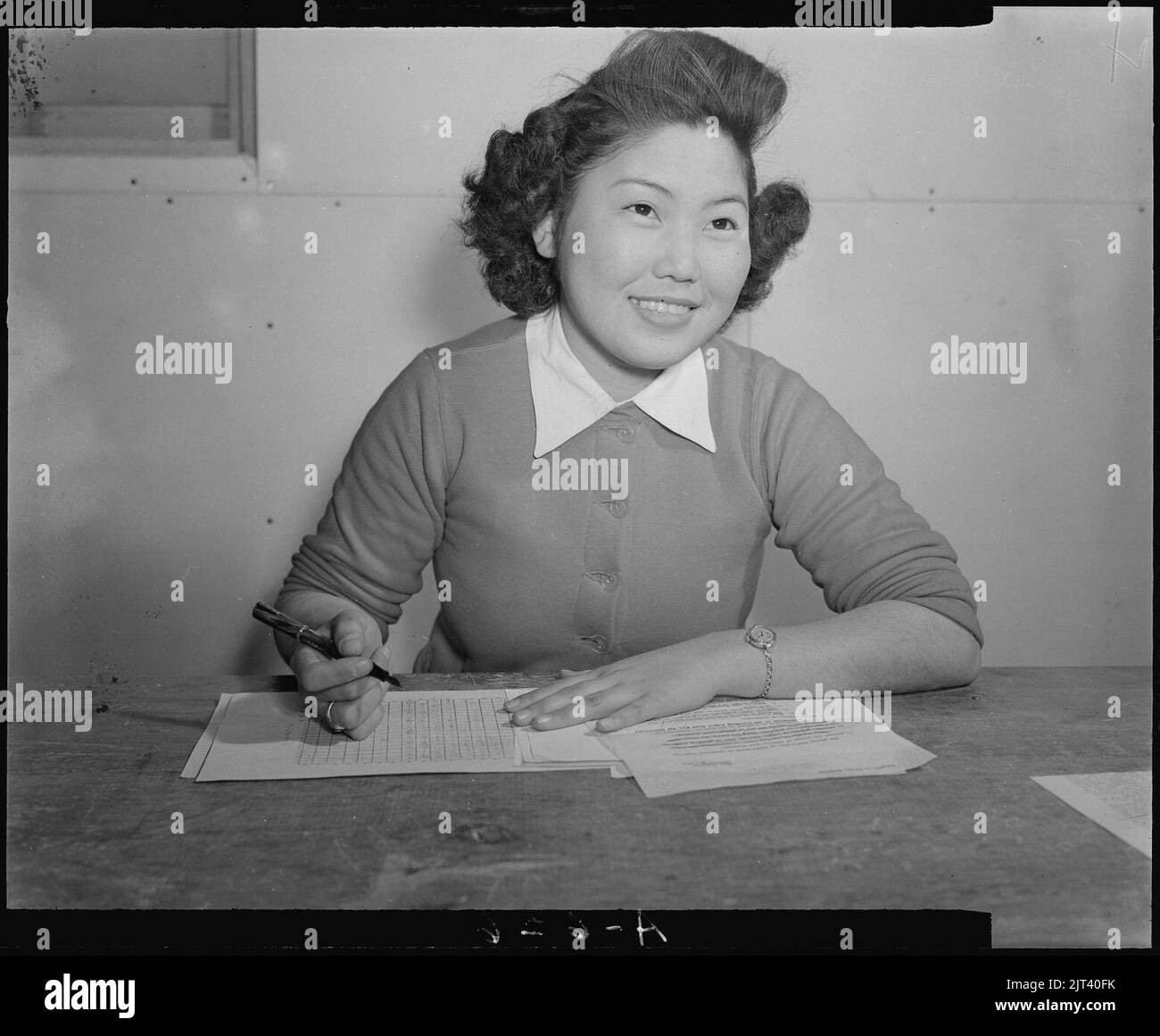 Tule Lake Relocation Center, Newell, California. Mary Oshiro of the ...